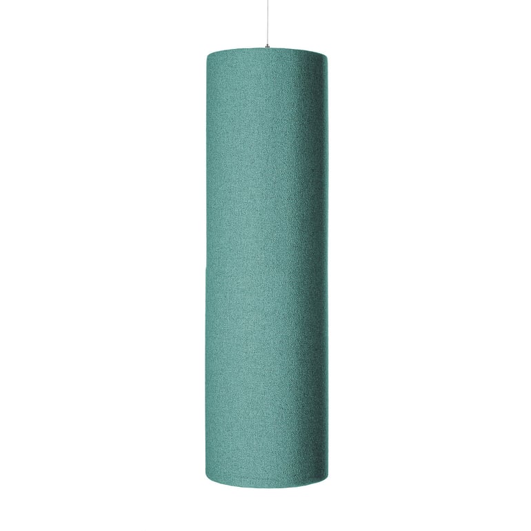 Acoustic ceiling hanging panel, cylinder, Ø 280x1000 mm, turquoise | AJ ...