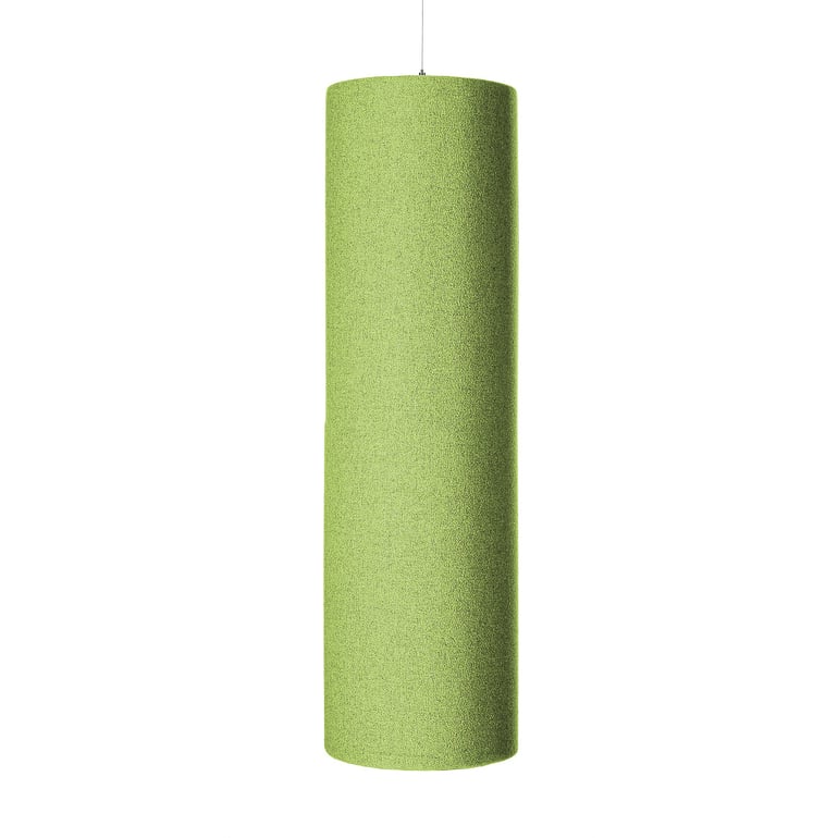 Acoustic ceiling hanging panel, cylinder, Ø 280x1000 mm, lime green ...