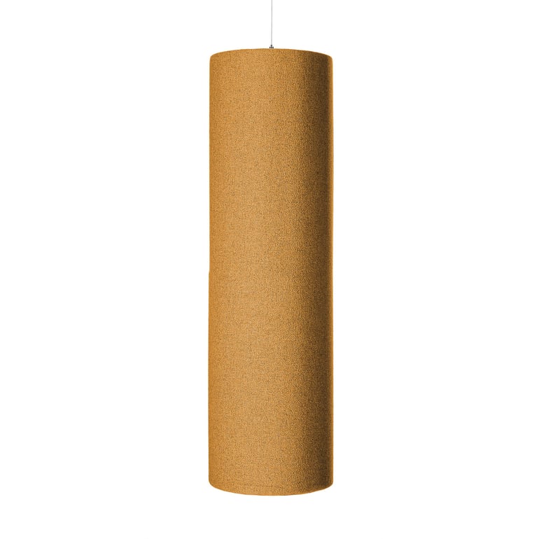 Acoustic ceiling hanging panel, cylinder, Ø 280x1000 mm, mustard yellow ...
