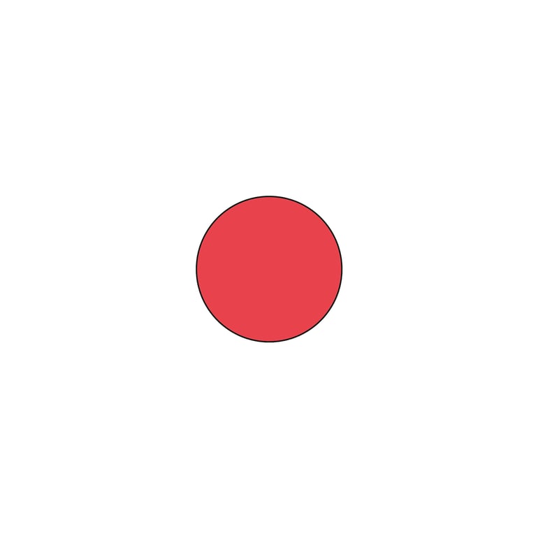 Floor signal, circle, 100-pack, red | AJ Products IE