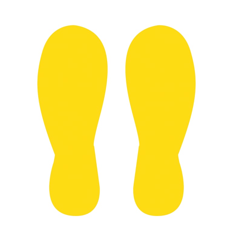 Feet floor signals, 10-pack, yellow | AJ Products UK