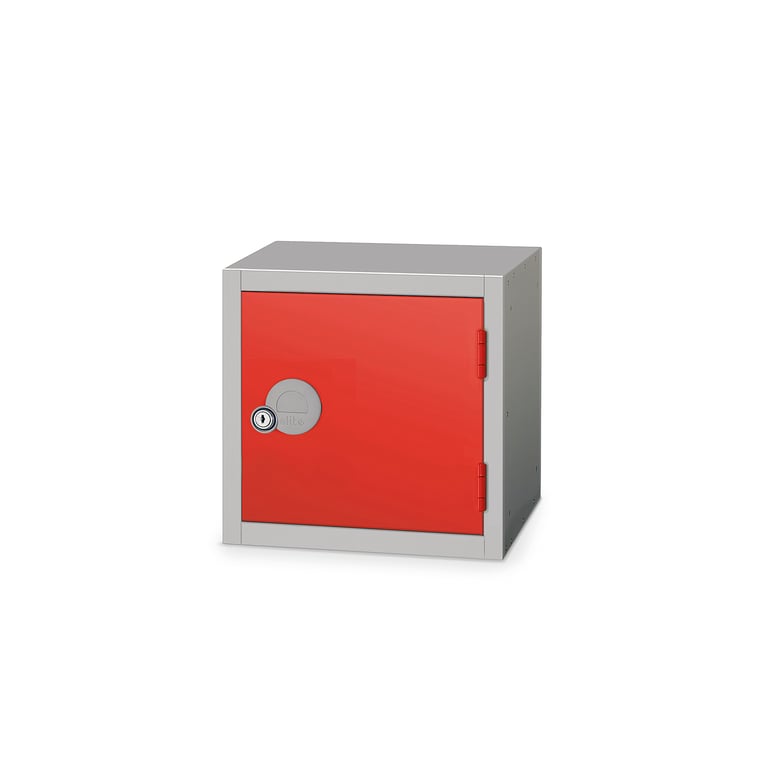 Cube locker, 300x300x300 mm, red | AJ Products UK