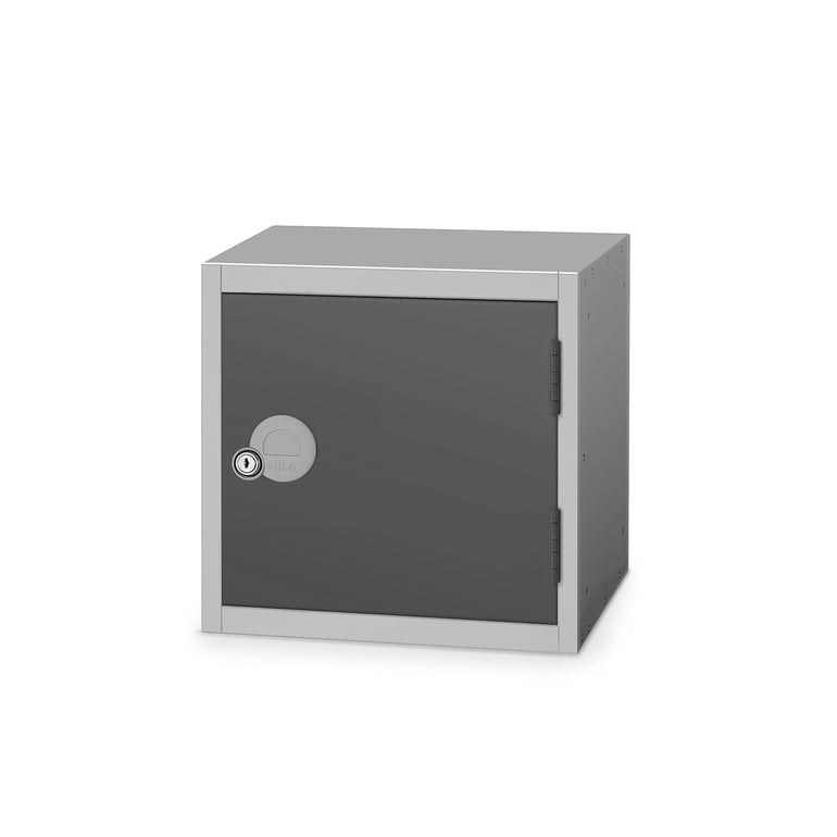 Cube locker, 380x380x380 mm, dark grey | AJ Products UK