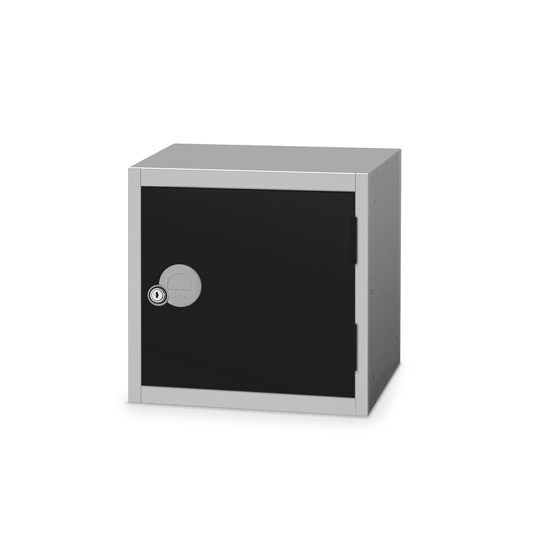 Cube locker, 380x380x380 mm, black | AJ Products UK