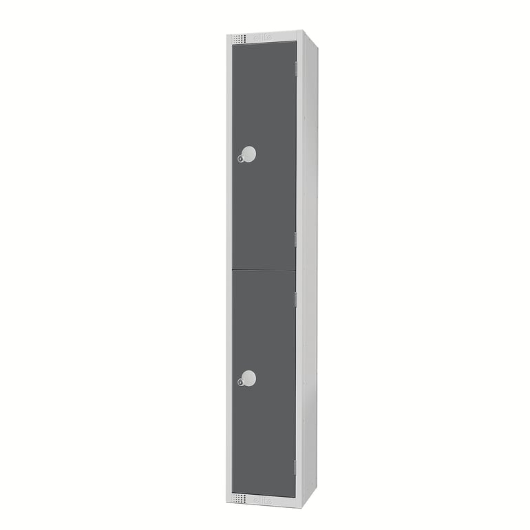 Elite locker, 2 door, 1800x300x450 mm, dark grey | AJ Products IE