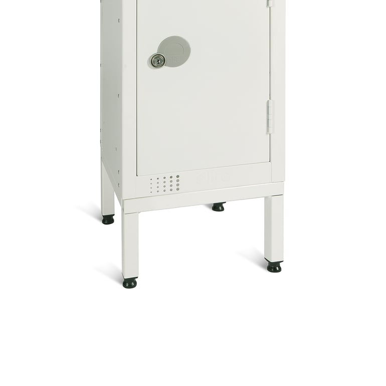 Locker stand, 300x150 mm, white | AJ Products UK