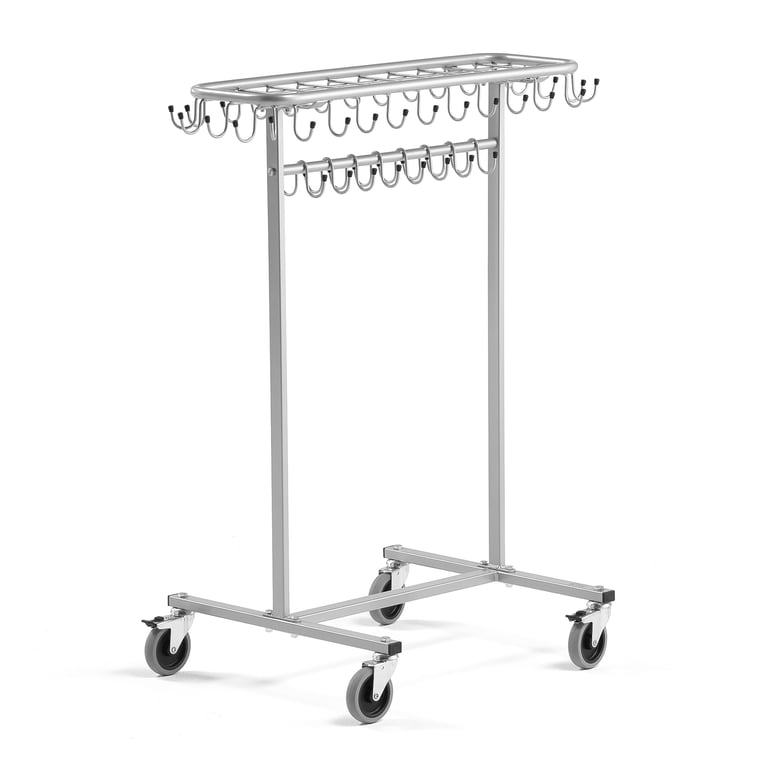 Mobile coat rack ORKAN, 46 hooks | AJ Products IE
