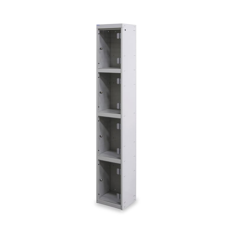 Clear door locker, 1800x300x300 mm, 4 door | AJ Products IE