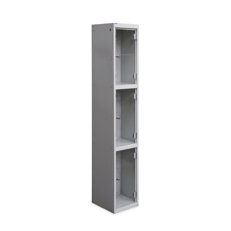 Clear door locker, 1800x300x450 mm, 3 door | AJ Products IE