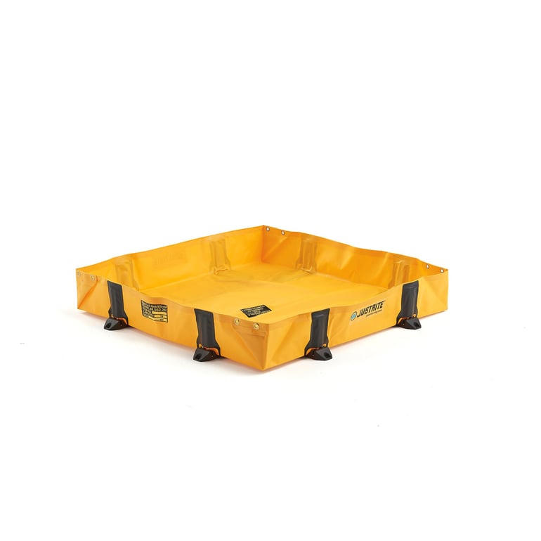 Portable spill containment berm, 299 L, yellow | AJ Products UK