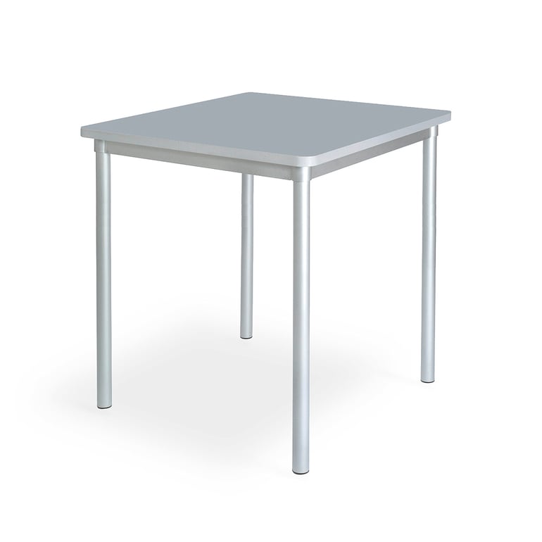 Square Classroom Table Enviro 750x750x760 Mm Dark Grey Silver Aj Products Uk