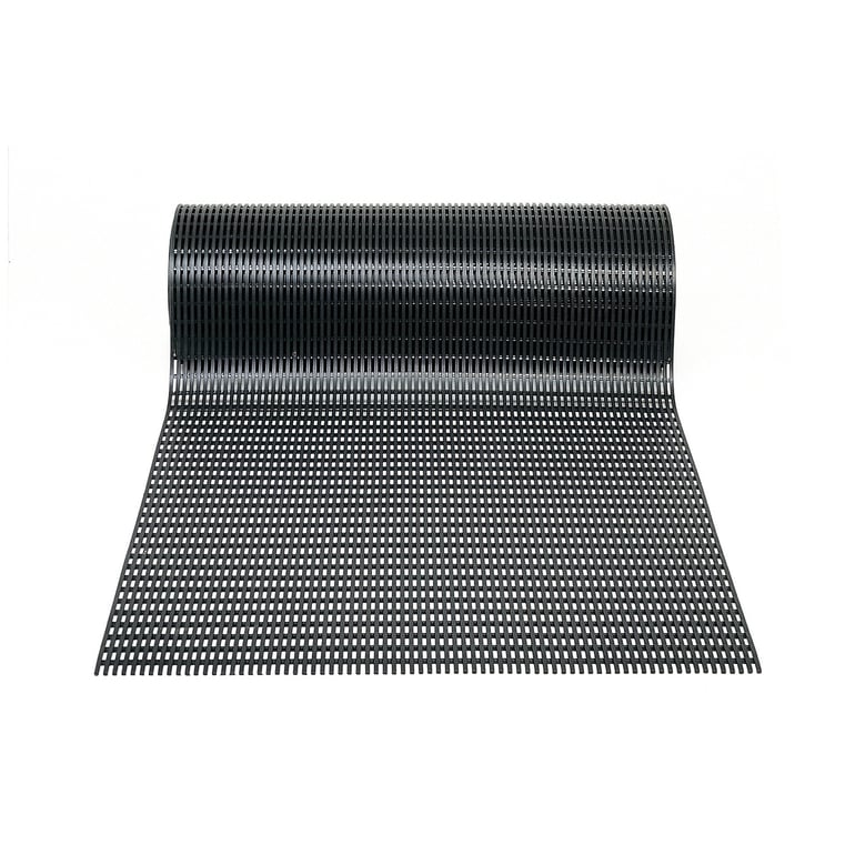 Industrial anti-slip mat CHANNEL, 500 mm x 10 m, black | AJ Products UK