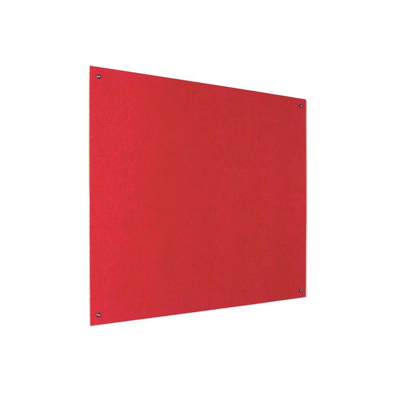 Recycled fire-retardant noticeboard, 1500x1200 mm, red | AJ Products UK