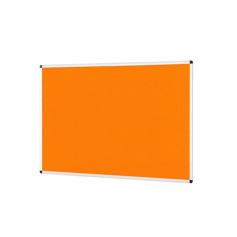 Colourful aluminium framed noticeboard, 1800x1200 mm, orange | AJ ...