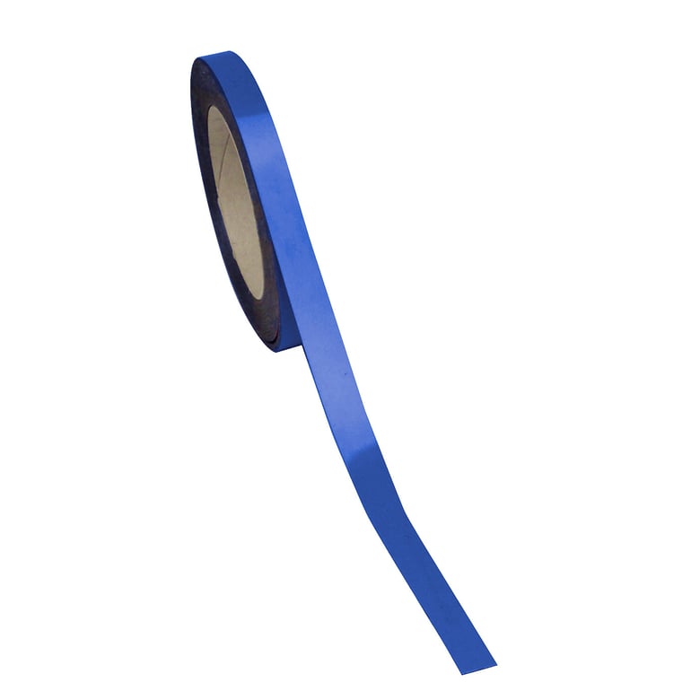 Magnetic easy wipe racking strip, 10 mm x 10 m, blue | AJ Products IE