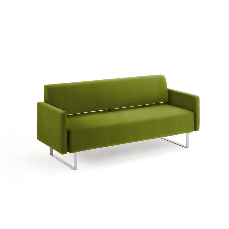 Sofa 3-vietė CRICKET su porankiais, audinys Repetto, žalia | AJ Produktai