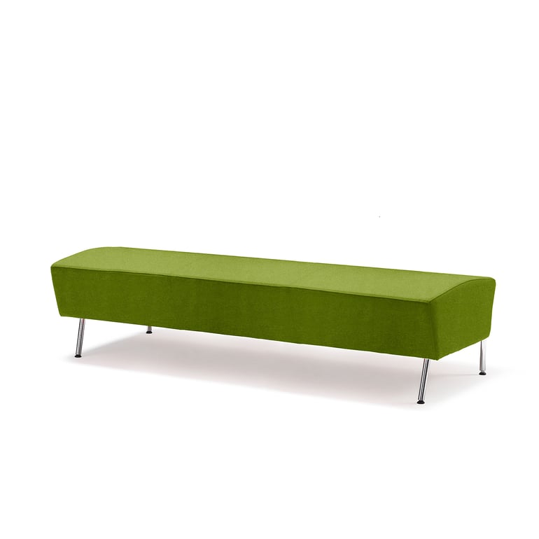 Pall ALEX, rak, 1800 mm, Tyg Medley limegrön | AJ Produkter