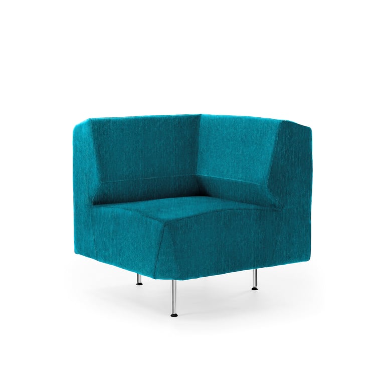 Corner module sofa ALEX, Zone fabric, sky blue | AJ Products UK
