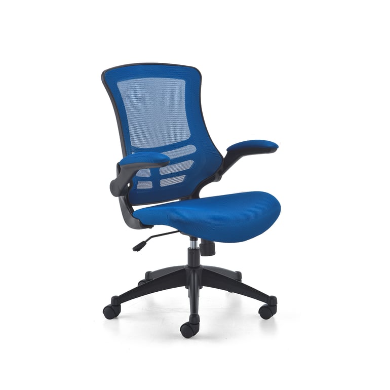 Colourful mesh office chair NEWQUAY, blue | AJ Products UK