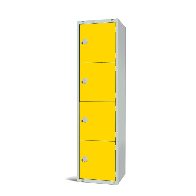 Elite locker, 4 door, 1800x450x450 mm, yellow | AJ Products UK