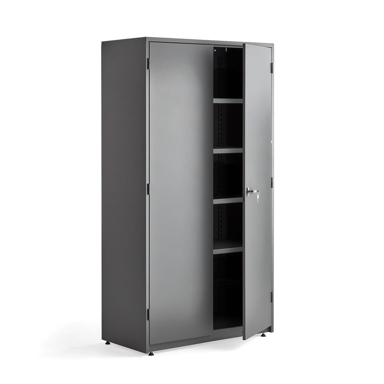 Storage cabinet SUPPLY 1900x1020x500 mm dark grey AJ Products UK