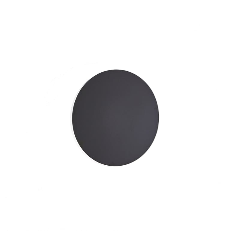 Circular glass writing board CAROL, Ø 450 mm, black | AJ Products UK