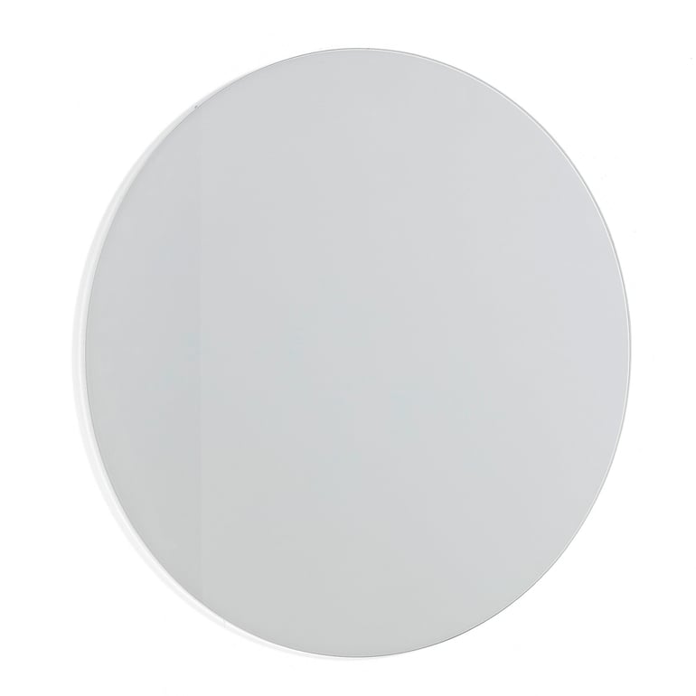 Circular glass writing board CAROL, Ø 1000 mm, white | AJ Products UK
