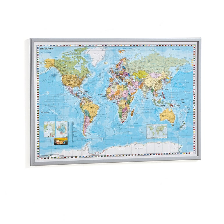 World map TERRA, 600x900 mm | AJ Products IE