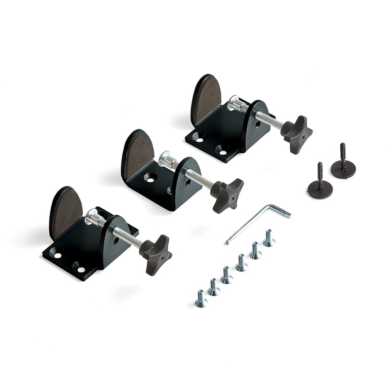 Desk screen bracket ZIP, 2000 mm, 3-pack, black | AJ Products IE