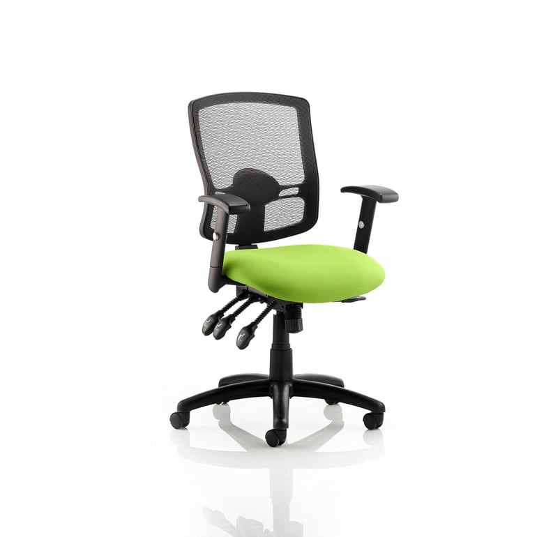Mesh back office chair CANTERBURY, lime seat | AJ Products IE