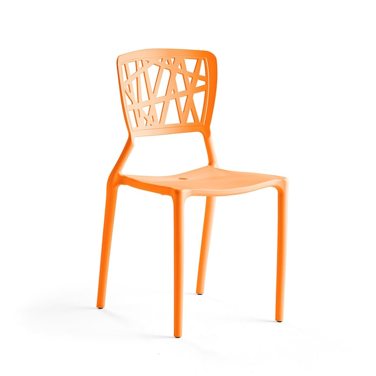 Plastic chair MAYA, orange | AJ Products IE