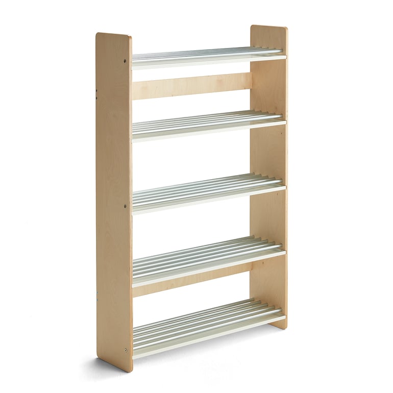 Shoe rack ISA, 900x250x1400 mm, birch | AJ Products UK
