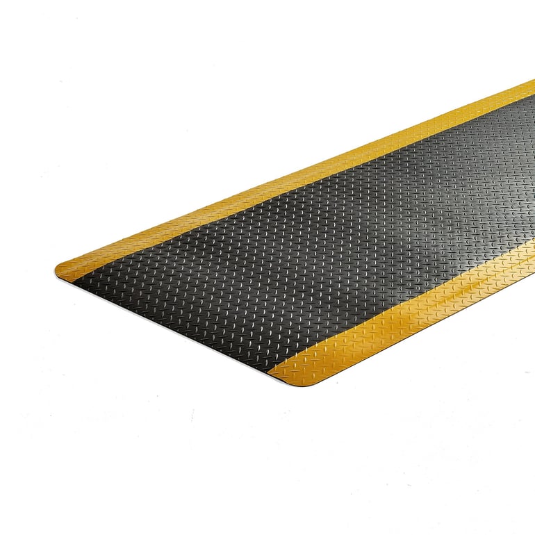 Heavy-duty anti-fatigue mat SUPER, full roll, 910x18300 mm, yellow ...