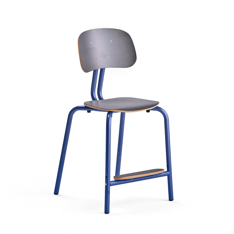 Classroom chair YNGVE, 4 legs, cobalt blue, anthracite, H 520 mm | AJ ...