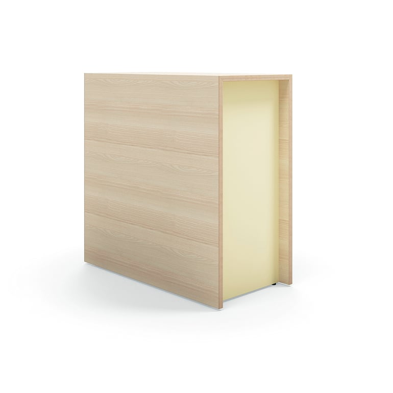 Tiered stage seating module TOGETHER, 800x400x800 mm, ash, lemon yellow ...