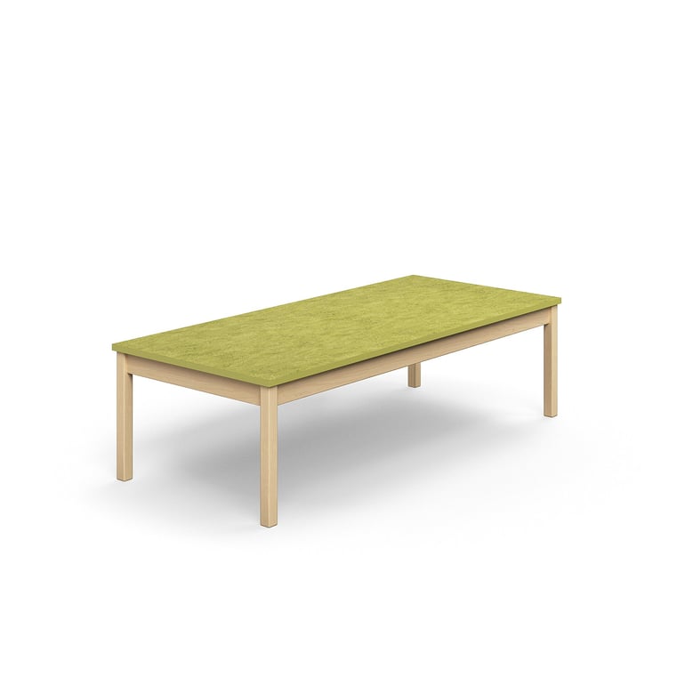 Table DECIBEL, 1800x800x500 mm, green linoleum, birch | AJ Products IE
