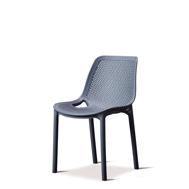 Polypropylene café chair SANTA CRUZ, grey | AJ Products IE