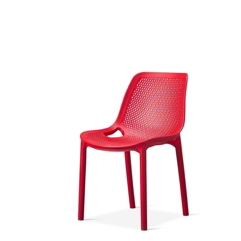 Polypropylene café chair SANTA CRUZ, red | AJ Products IE