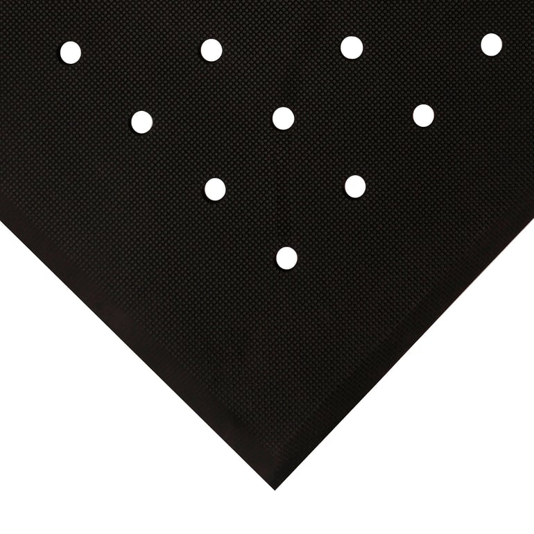 Hygienic anti-fatigue work mat HYGIENE, with drainage, 900 x 1500 mm ...