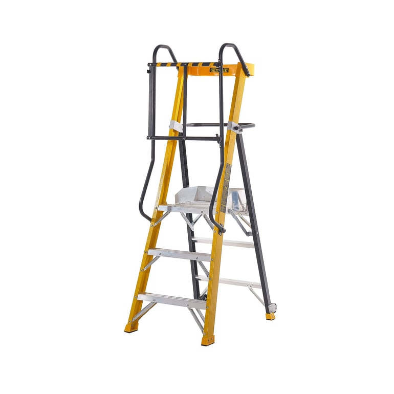 Glass fibre podium steps INSULATE, 3 treads, H 805 mm | AJ Products UK