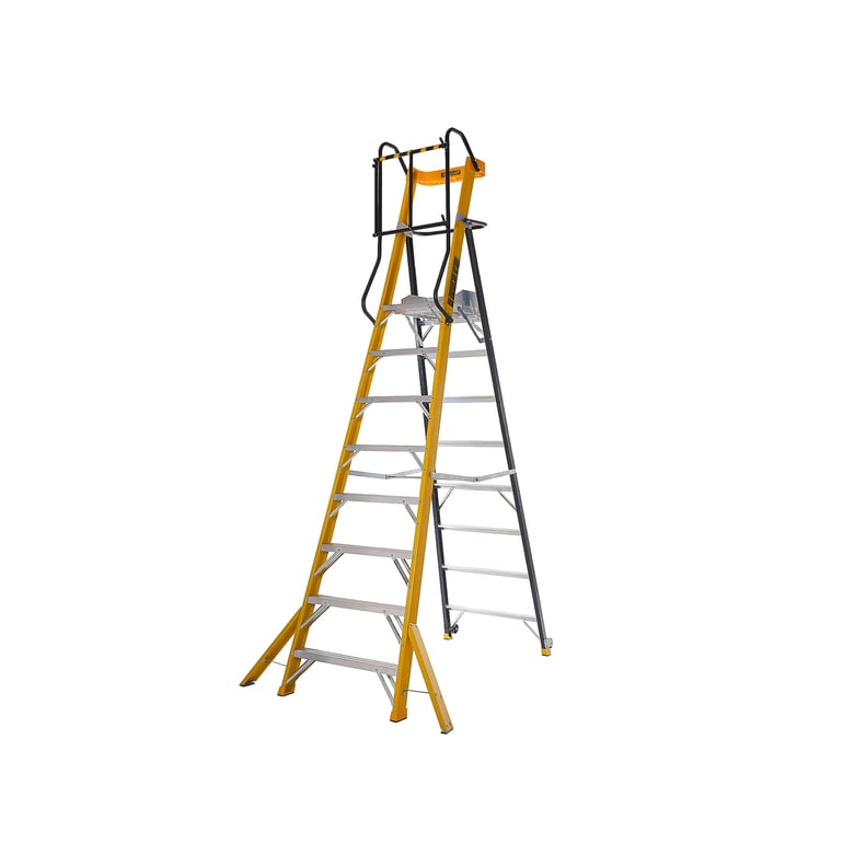 Glass fibre podium steps INSULATE, 8 treads, H 2230 mm | AJ Products IE