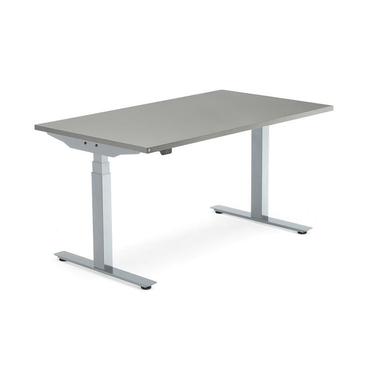 Augstumā regulējams galds MODULUS, 1400x800 mm, sudrabots rāmis, gaiši ...