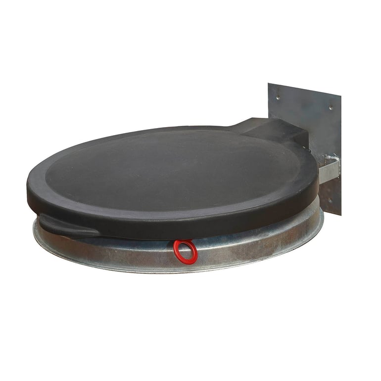 Round wall mounted refuse sack holder, 425x485x150 mm, galvanised | AJ ...