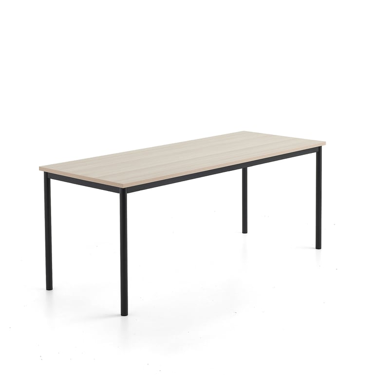 Skrivebord SONITUS PLUS, 1800x700x720 mm, støjreducerende ask ...