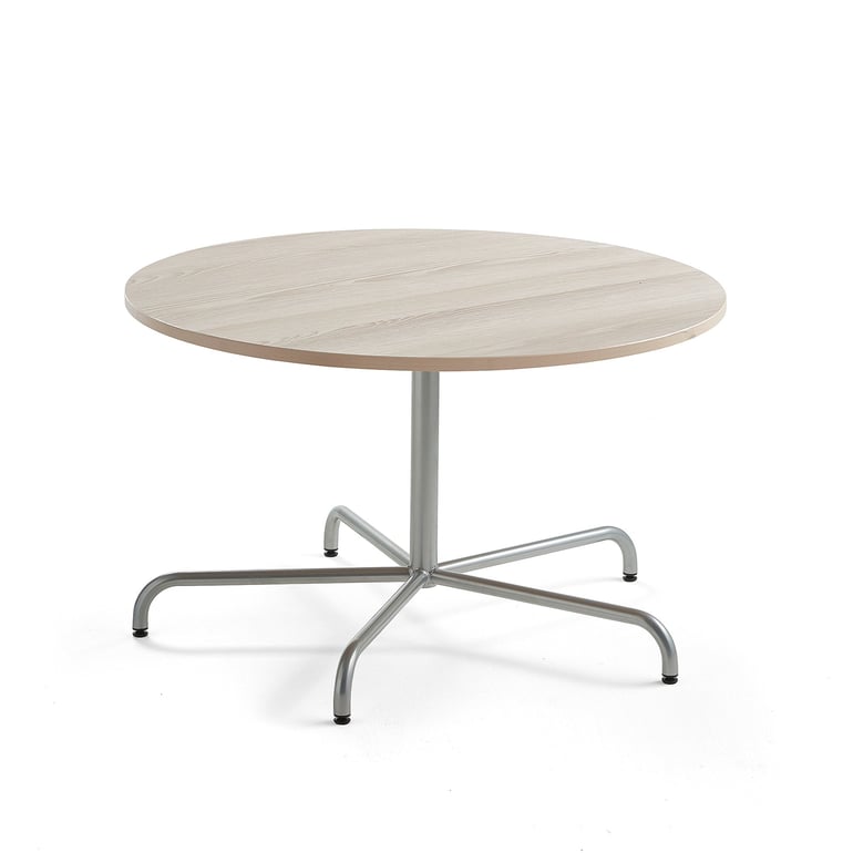 Table PLURAL PLUS, Ø1200x720 mm, high pressure laminate top, silver/ash ...