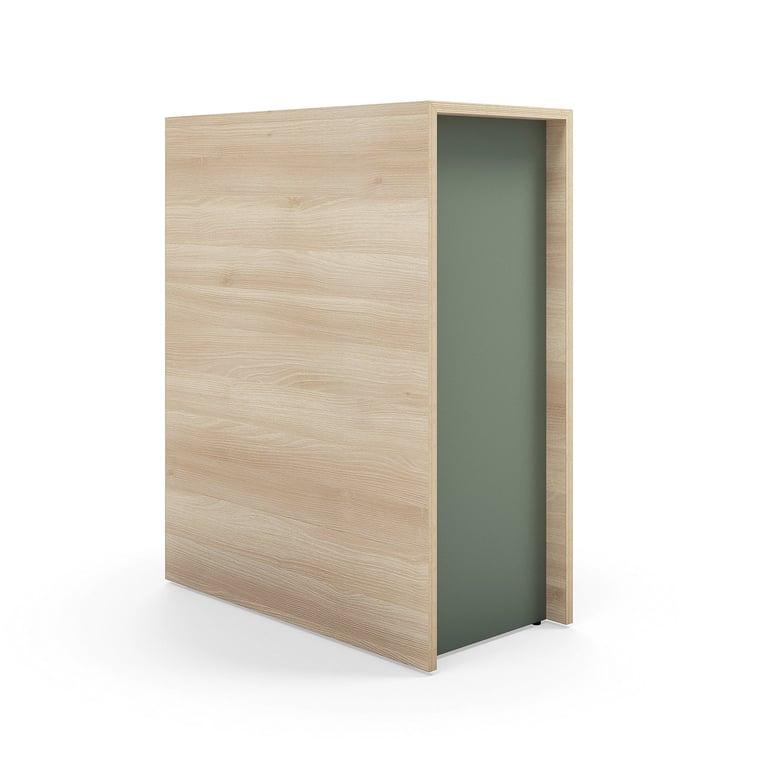 Tiered stage seating module TOGETHER, 1000x800x400 mm, ash, dark green ...