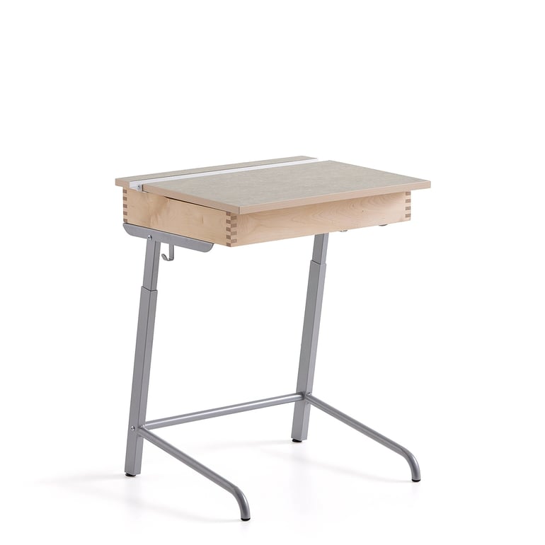 Pulpetti AXIOM, hopeanharmaa, harmaa linoleumi | AJ Tuotteet