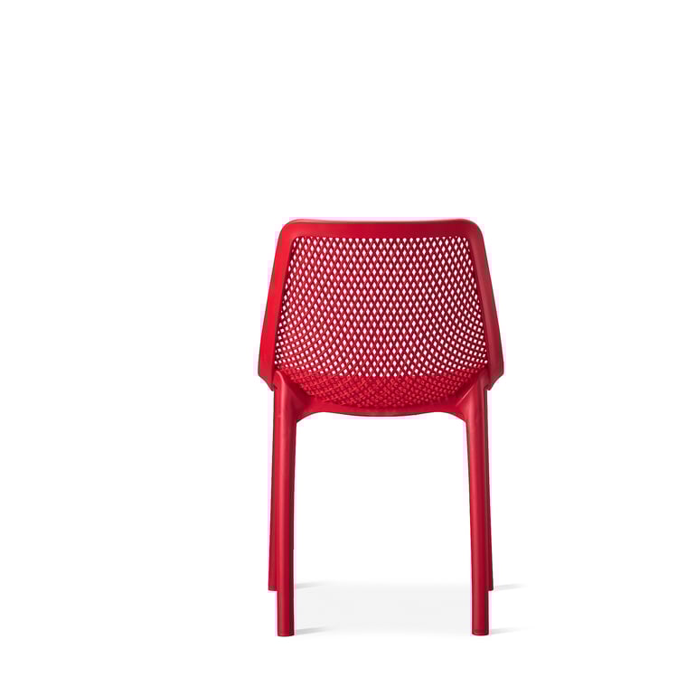 Polypropylene café chair SANTA CRUZ, red | AJ Products IE