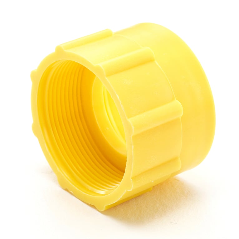 Thread adapter, DIN 61 to 2" BSP, yellow | AJ Products