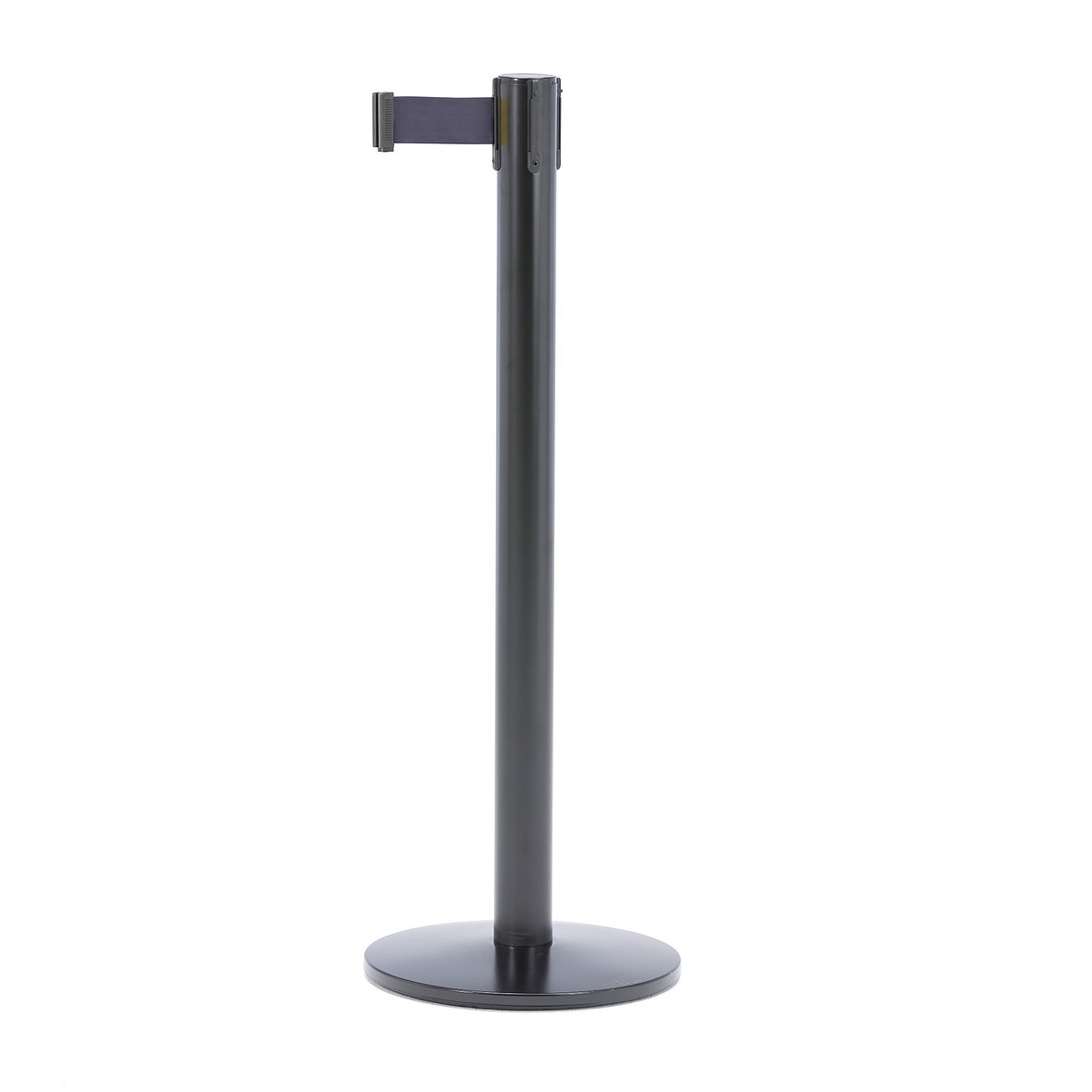 Tensabarrier® retractable barrier post, 2.3 m, black post, black | AJ ...